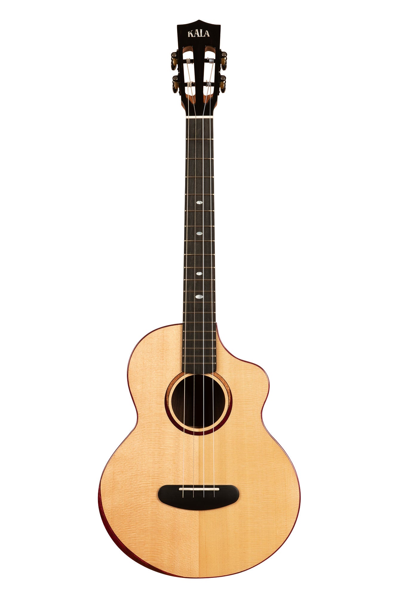 Contour All Solid Gloss Spruce Rosewood Baritone Ukulele w/ Cutaway an ...